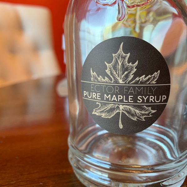 Maple Syrup Labels, Syrup Bottle Label, Maple Syrup Stickers ...