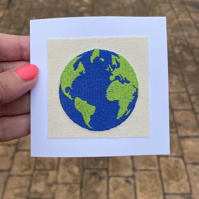 Earth Embroidery Design. Earth Silhouette. Earth Mini. Earth Design ...