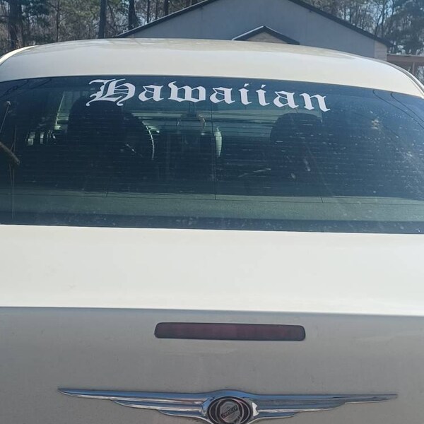 Hibiscus Permanent Adhesive Vinyl Decal, Flower Decal, Car Window Decal ...