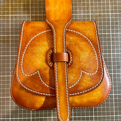 Medieval Crossbody Bag Leather Pattern PDF Belt Bag Digital Template - Etsy