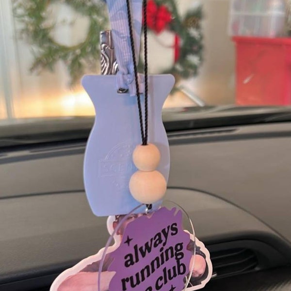 Always Running Late Club Car Charm, Cute Aesthetic Car Accessory, Car ...