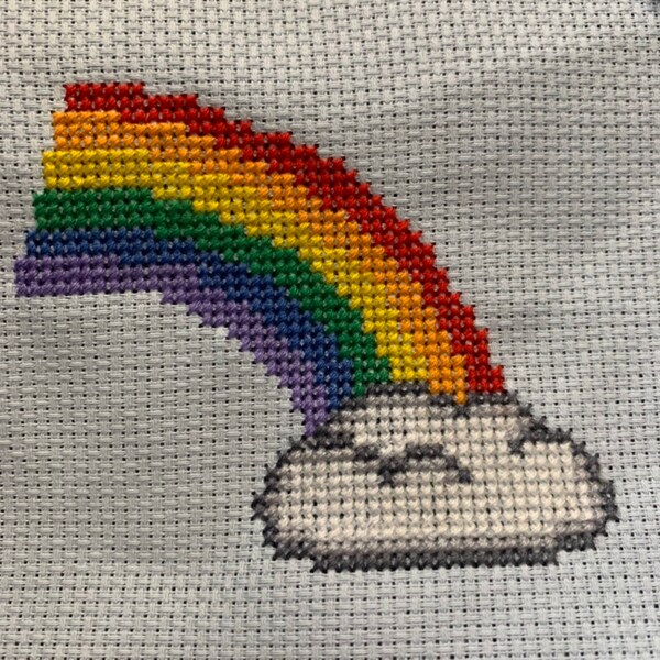 Rainbow Cross Stitch Pattern PDF Instant Download - Beginners Cross ...