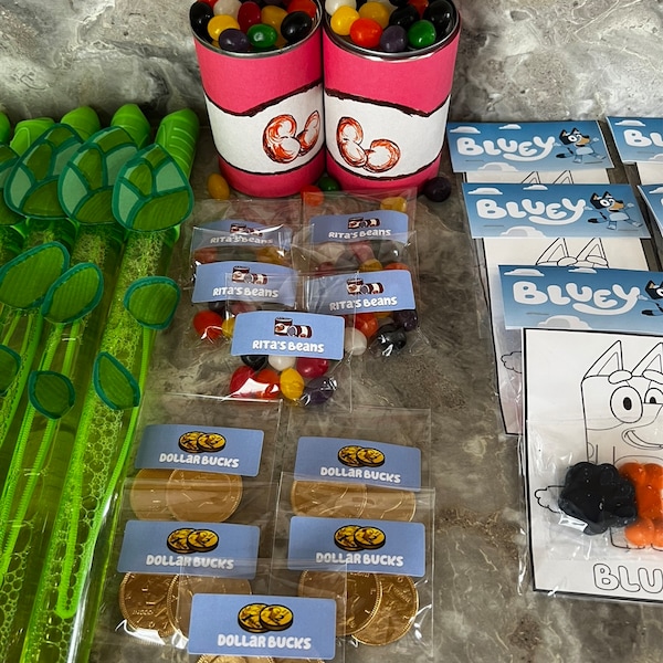 Party Favour Labels and Bags - Etsy