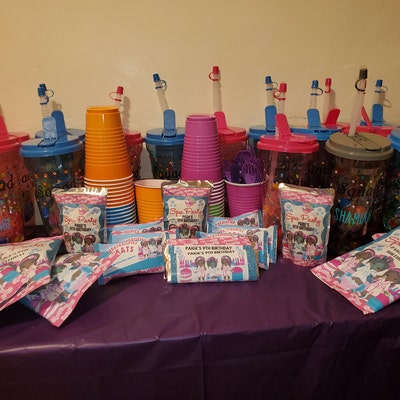 Bundle Spa Party Party Favors Chip Bags Rice Krispy Juice Pouch Labels ...