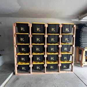 Tote Rack Plans, Bin Storage Rack, Garage Shelves Plans, PDF Download ...