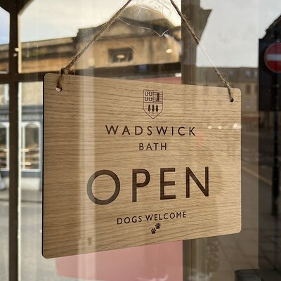 Personalised Wooden Open and Closed Sign for Business Eco-friendly 2 ...