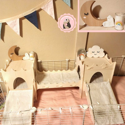 Slot Together Wooden Rabbit Bunk Bed - Etsy