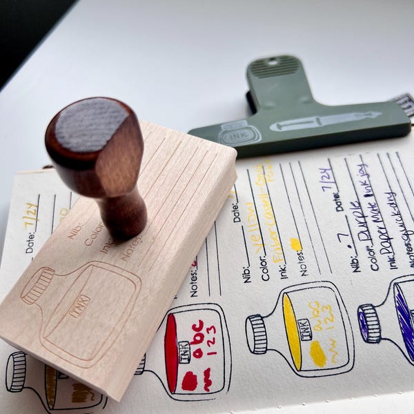 Row House Stamp Hand Drawn House Stamp Housewarming Gift Rubber Stamp ...