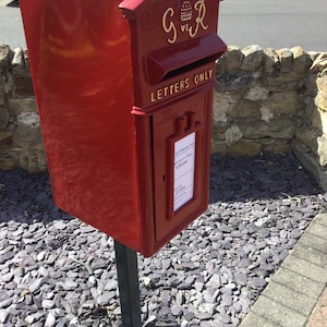 Scottish Cast Iron Royal Blue Post Box Cast Iron Letterbox - Etsy