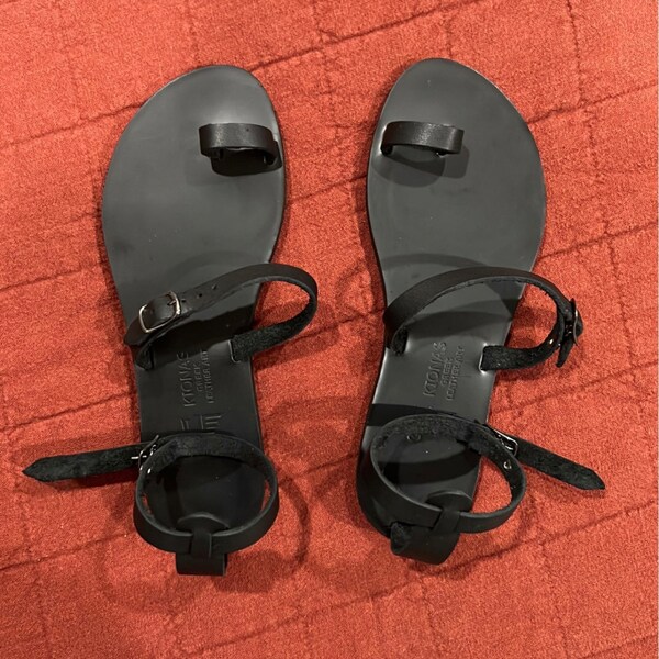 Greek Handmade Leather Women Sandals - Women Adjustable Straps Summer ...