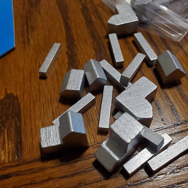 Catan Custom Colored Replacement Game Pieces Real Wood Painted in Berry ...