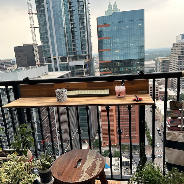 Views Balcony™ 3ft Bar | Railing Bar Table for Patio, Porch, Deck ...