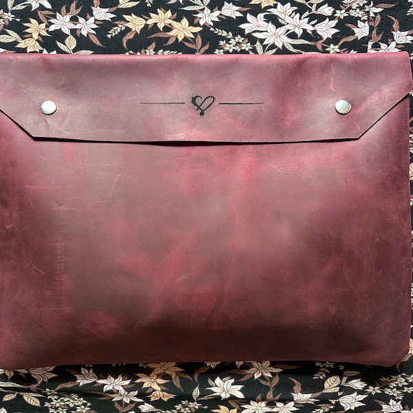 Leather Document Holder, Leather Paper Portfolio, A4 Document Organizer ...