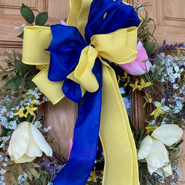 Elegant Bows, Sheer off White, Pink, White and Cream, Christening Bow ...