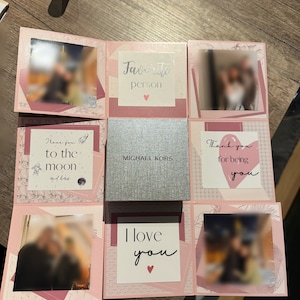 Birthday Gift, Explosion Box Pink, Gift for Girlfriend, Wedding Gift ...