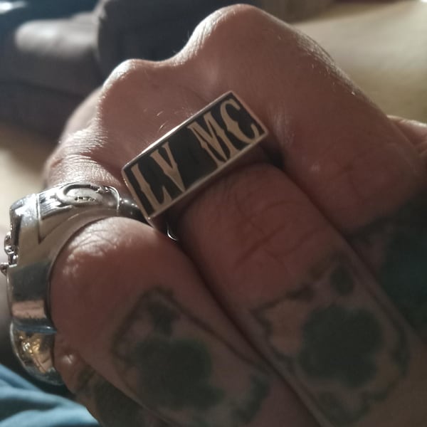 Customized 5 Letters Monogram Ring Name Ring Personalized Initials Gift ...