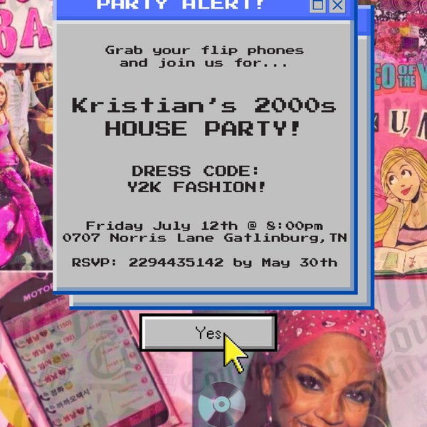 Y2K Blast: Early 2000s Party Invitation | 90s Baby Throwback | Editable ...
