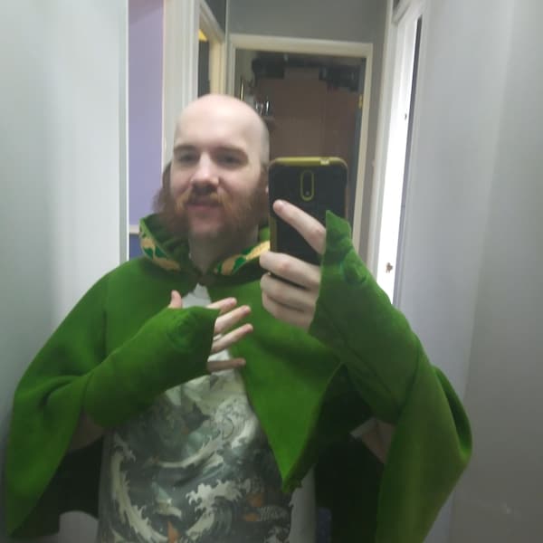 Goddess Cloak Blodeuwedd With Hood and Green/golden Trimming, Pagan ...