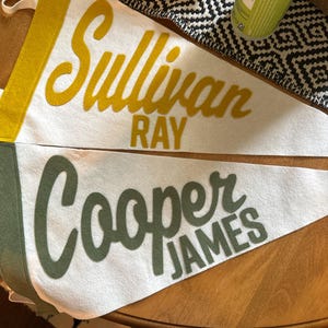 Custom Pennant Flag Personalized Mini Pennant Name Sign Baby Shower ...