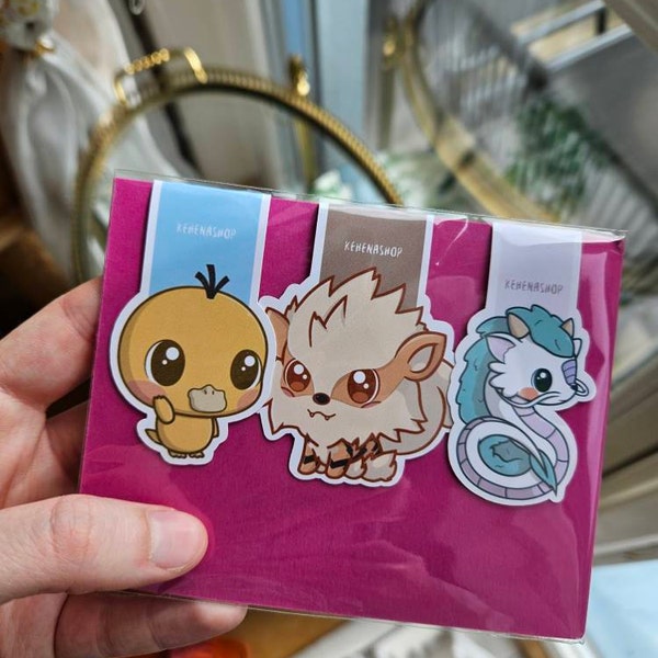Monsters Magnetic Bookmarks | Bulbasaur Eevee Charmander Squirtle ...
