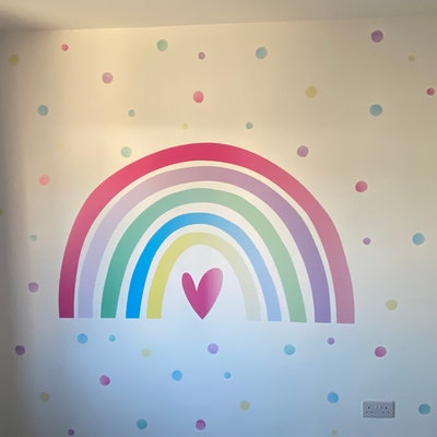 Extra Large Rainbow Wall Sticker Decal Pastel Rainbow - Etsy