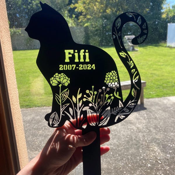 Custom Cat Memorial Stake,personalized Cat Name Stake,cat Memorial ...