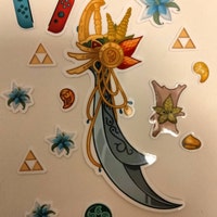 Totk Zelda Art Nouveau Waterproof Vinyl Sticker the Legend of Zelda ...