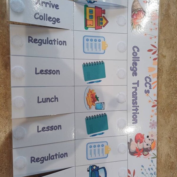 Personalised Handmade Visual Routine Chart Morning /evening Learning ...