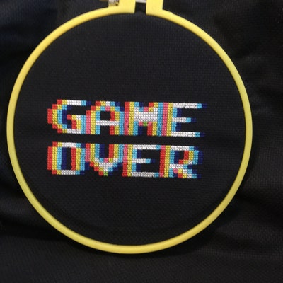 Game Over 4-in-1 Cross Stitch Pattern - Etsy