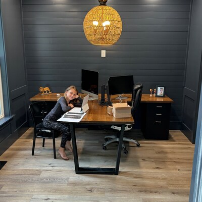 Double Desk, Rustic T-shaped, Couples Desk - Etsy