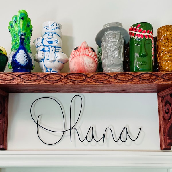 Ohana Wire Word Sign | Wire Words | Ohana Means Family Sign| Wall ...