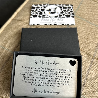 Personalised Sentimental Keepsake Wallet Card Handwriting Font Style ...