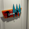 Welcome Sign, Atomic Dog Starburst Mid Century Handcrafted MCM ...