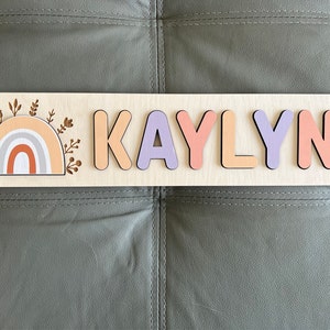 Personalized Baby Name Puzzle Rainbow Baby Gift Custom | Etsy