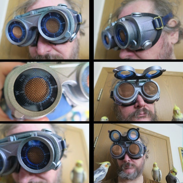 Victorian Steampunk, Mad Scientist Goggles, "dr. Jekyll" XIV Green UV ...