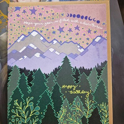 Mountain Birthday Greeting Card Birthday Card Adventure, Mountains ...