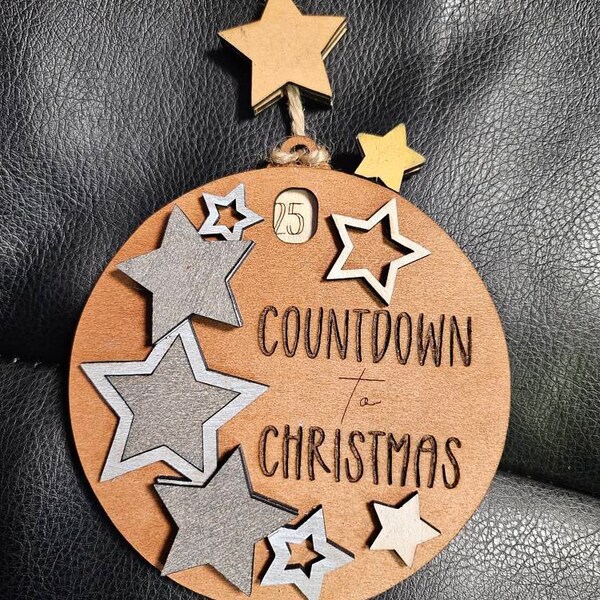 Stars Countdown / Advent Calender Counting & Sliding Ornament - With ...