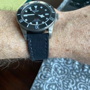 Basque Olive Canvas Watch Strap From 15oz Canvas 20mm 22mm - Etsy