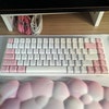 Retro Bluetooth Korean Keyboard & Mouse Set, Pink and Gray Color ...
