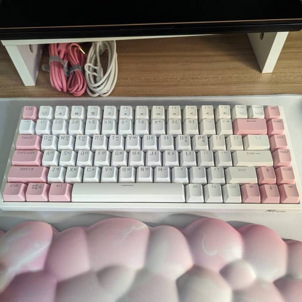139 Keys Moon Rabbit Korean Keycap Set, Cherry, PBT, Hangul Keycaps Kor ...