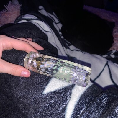 Square Hand Pipe 4 Unique Glass Pipe Cube Bowl Cute Girly Small Pipes ...