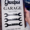 Personalized Grandpa's Garage With Kids Name Wooden Sign, Custom Garage ...