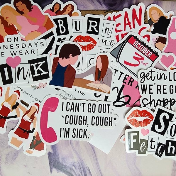 Mean Girls Sticker Pack Mean Girls Movie 20 Sticker Pack Mean Girls Sticker Set Mean Girls