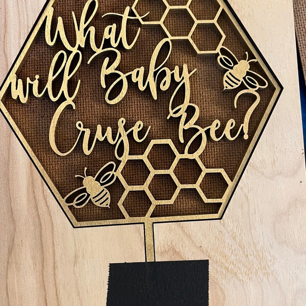 Custom Bee Cake Topper Personalized Honeycomb Cake Topper Bee Themed ...