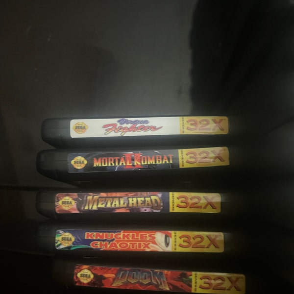 Sega Genesis 32x Sticker Labels (for All 34 Custom Cartridge Game ...