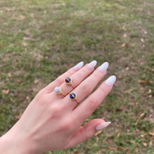 Buy 2 Get 1 Free | Crystal Ring, Natural Gemstone Ring, Custom Jewelry ...