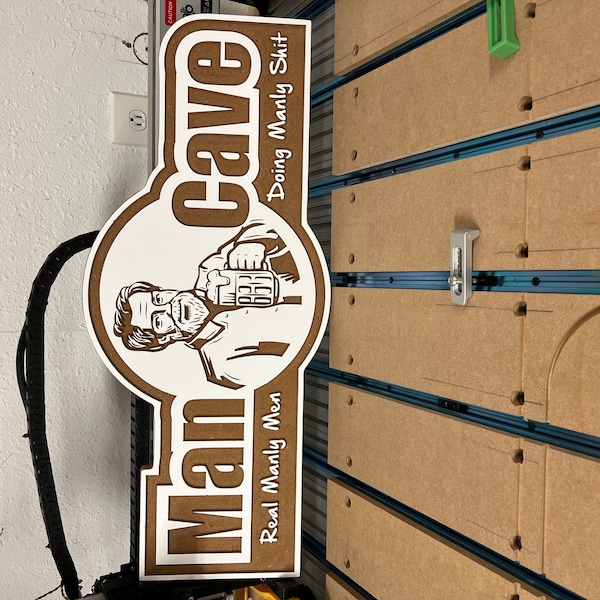 Man Cave Sign File - “real Manly Men Doing Manly Sh*t” SVG, Laser Cut ...