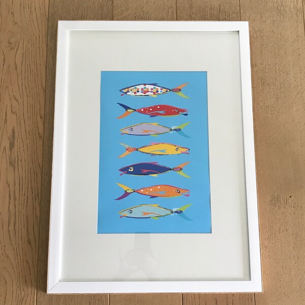 Colorful Fish Kids Bathroom Wallpaper - Vinyl Peel and Stick Pre-pasted ...