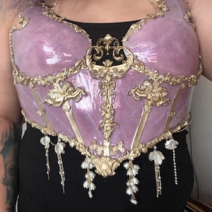 Pink Marble Color Resin Mermaid Corset Bra Top Cosplay Costume - Etsy