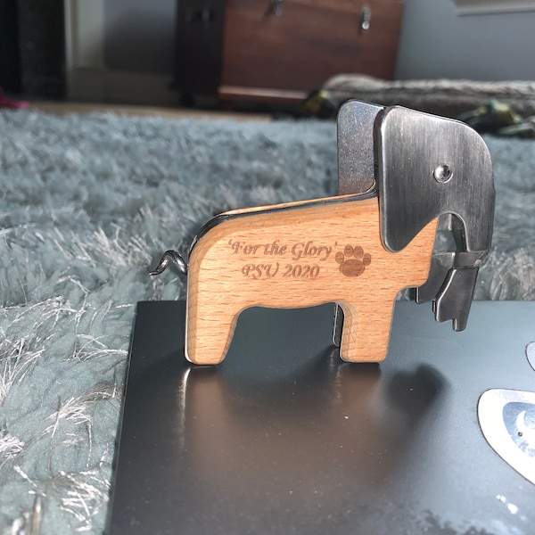 Personalized Elephant Corkscrew - Custom Corkscrew - Wood Corkscrew ...